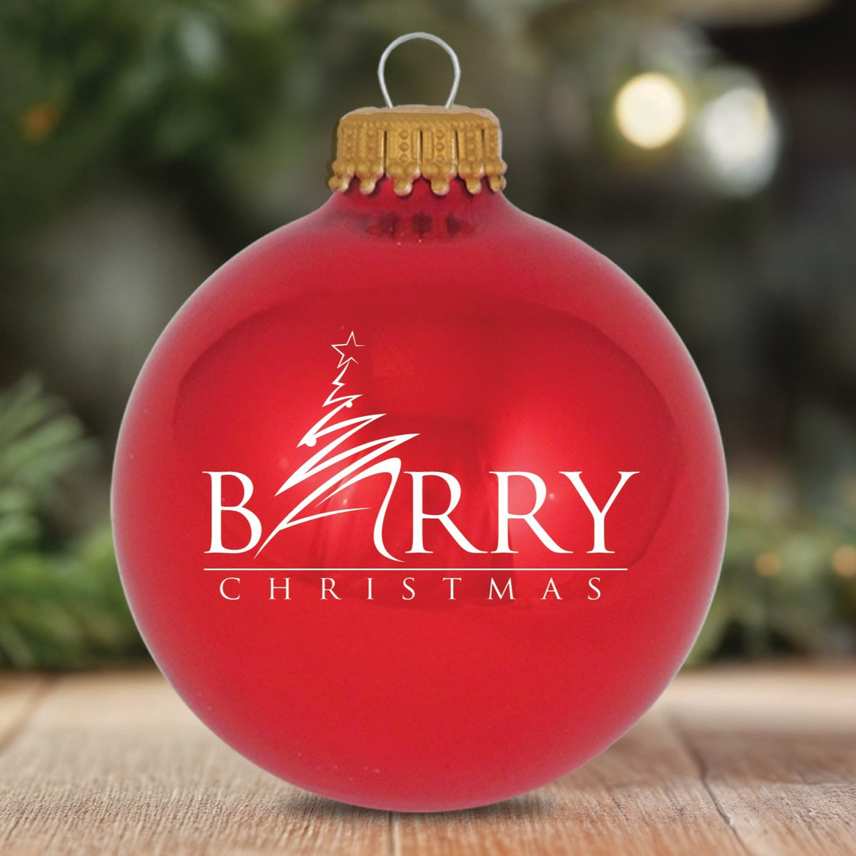 Barry Christmas Ornament - Red – Shop Manilow
