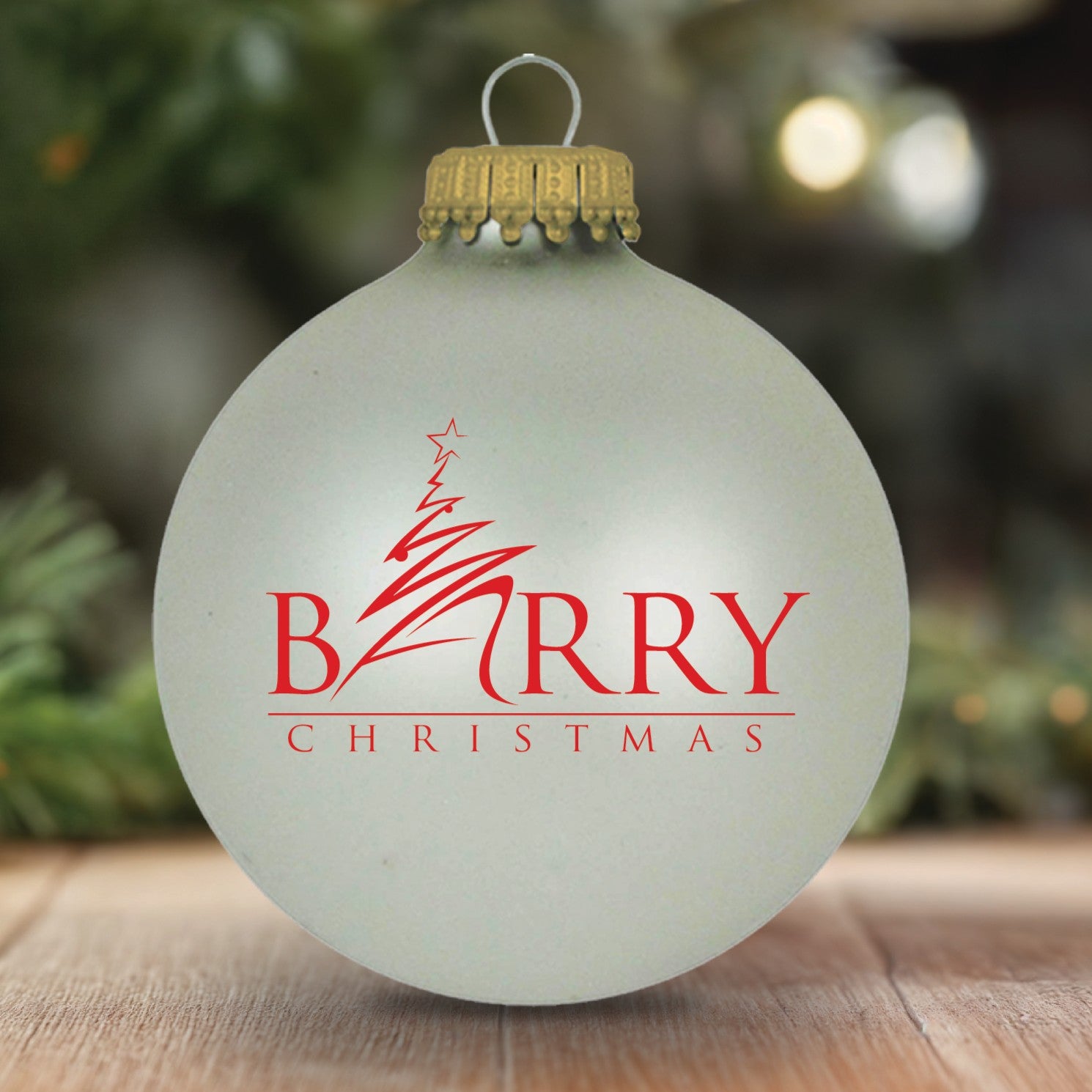 Barry Christmas Ornament - Silver Pearl – Shop Manilow