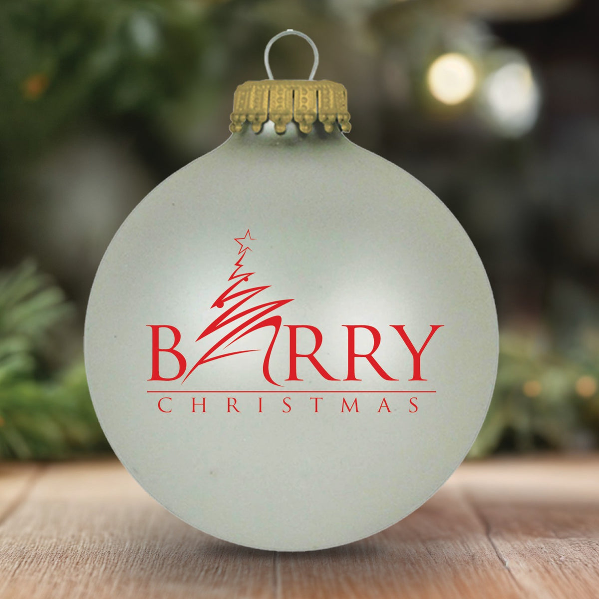 Barry Christmas Ornament - Silver Pearl – Shop Manilow